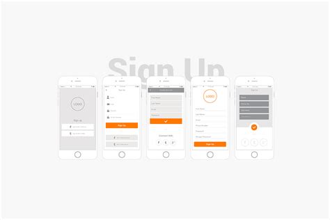 IOS Wireframe Kit Screens UI Elements For Fast Prototyping