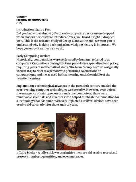 History Of Computers Group 1 1 7 Pdf Mathematics Arithmetic