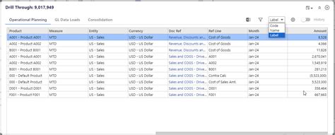 Viewing Code Name Or Label In Dynamic Report Drill Through