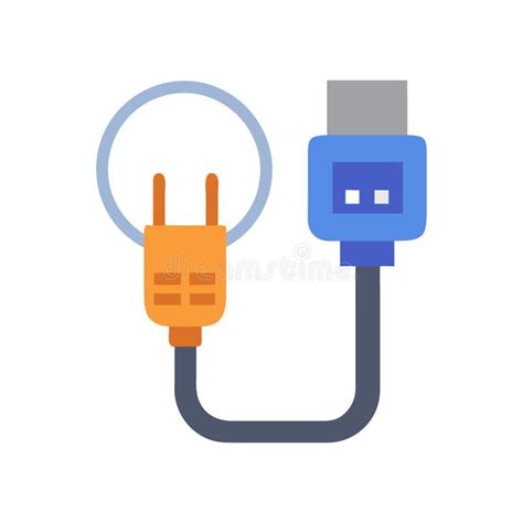 Functional Internet Cable Icon For Technologies Stock Illustration