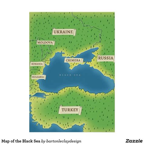 Map Of The Black Sea Poster Map Art Print Black Sea Map