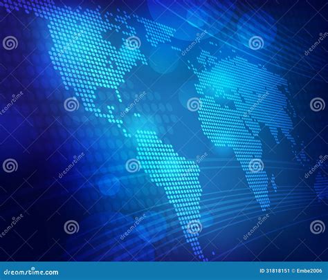 World Map Stock Vector Illustration Of Digital Earth 31818151