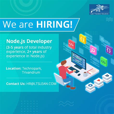 Lean Transition Solutions Lts On Linkedin Wearehiring Nodejs Nodejsdeveloper Candidates