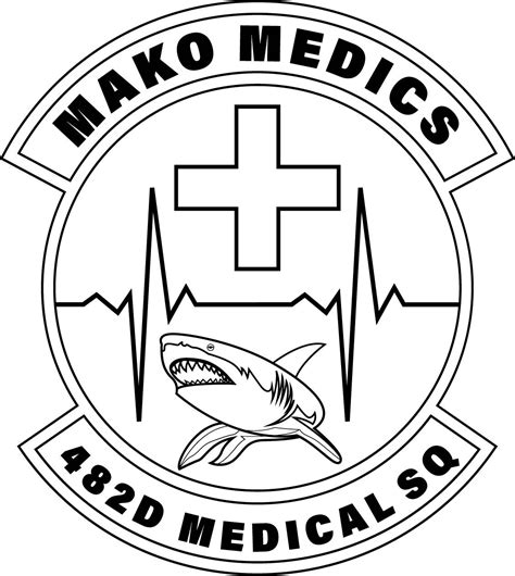 Artstation 482 Mako Medics Vector Svg Black White Insignia Cnc Router