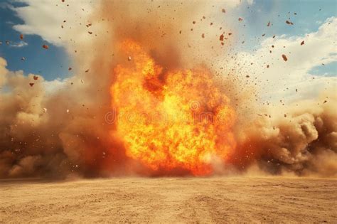A Massive And Powerful Explosion Occurs In A Vast And Empty Desert