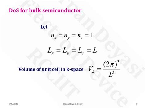 Density Of States Of Bulk Semiconductor Pdf Physics Science