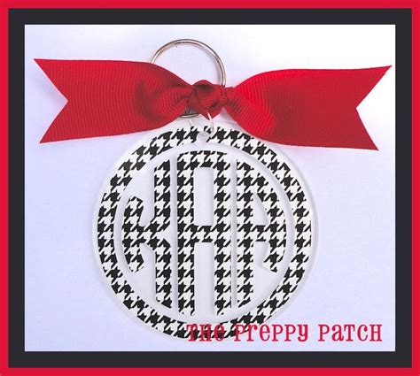 Custom Monogrammed Clear Acrylic Keychain 275 1000 Via Etsy