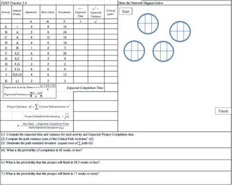 solved compute the expected time and variance for each