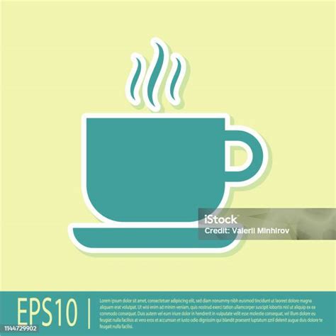 노란색 배경에 고립 된 녹색 커피 컵 아이콘입니다 차 컵 뜨거운 음료 커피 벡터 일러스트 0명에 대한 스톡 벡터 아트 및 기타 이미지 Istock