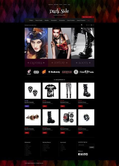 dark side magento theme magento themes dark side magento