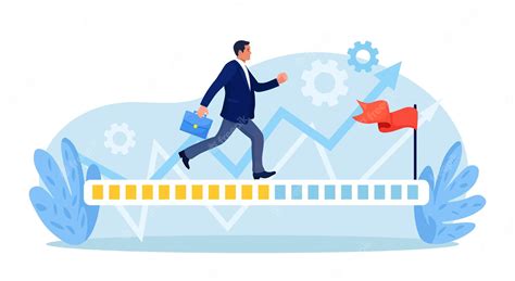 Premium Vector Progression From Start To Success Or Achieve Goal