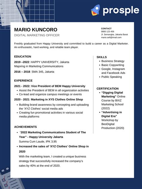 Cara Membuat Cv Tanpa Pengalaman Kerja Untuk Fresh Graduate Beserta