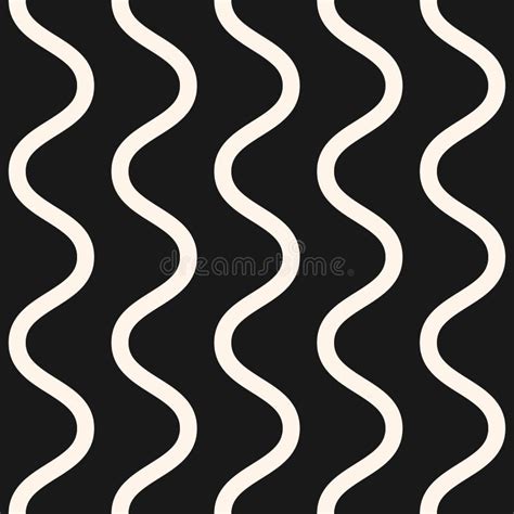 Vector Seamless Pattern Vertical Wavy Lines Curves Stock Vector