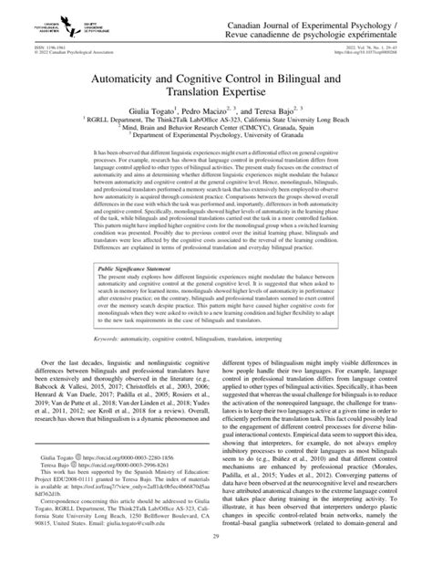 Cognitive Control 8 Pdf Fluency Multilingualism