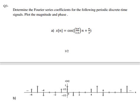 Solved Q3 Determine The Fourier Series Coefficients For The