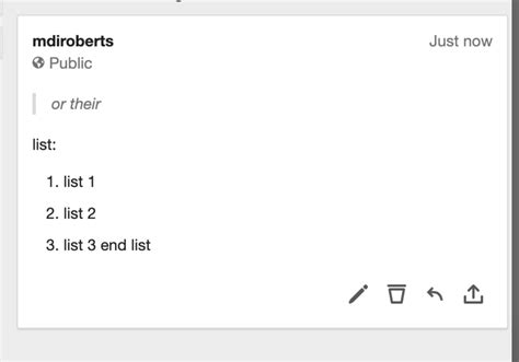Text Written On New Line Immediately After Ordered List Ends Up Appended To Last List Element