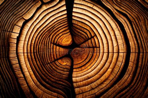 Wood Larch Texture Of Cut Tree Trunk Close Up Wooden Pattern Stock