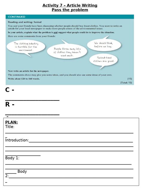 Activity 7 Article Pass The Problem Pdf