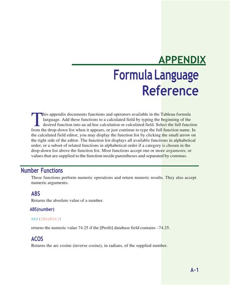 SOLUTION Tableau All In One Formulas Book Studypool