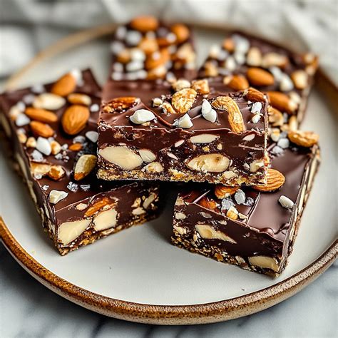 Dark Chocolate And Sea Salt Nut Bars