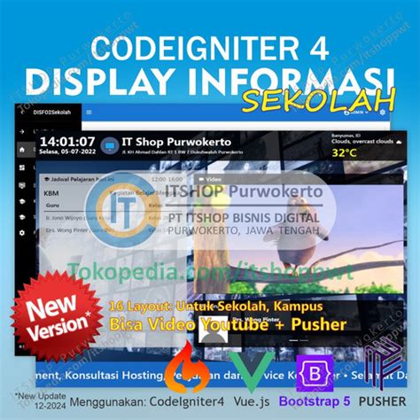 Jual Source Code Aplikasi Web Display Informasi Disfo Sekolah