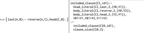 Asp Encoded Inclusion Rule And Generalisation Constraint For The