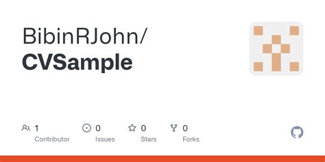 Github Bibinrjohncvsample