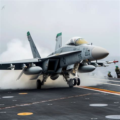 Fa 18e Super Hornet Landing On An Aircraft Carrier Digital Print Art