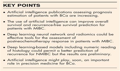 Artificial Intelligence In Bladder Cancer Prognosis A Pathw Current Opinion In Urology