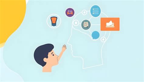 Learning Process Concept Illustration A Person Transmits Information To Another Person Human