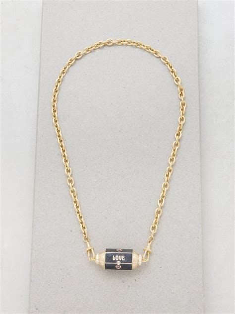 Marie Lichtenberg Love Is Blind Diamond Ruby And 18kt Gold Necklace Gold Multi Editorialist