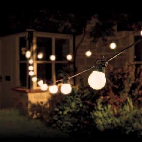 Party Festoon Warm White 20 Indoor Outdoor Globe String Lights For