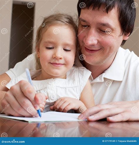 Father Learning Daughter Stock Image Image Of Father 27179149