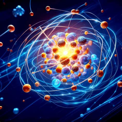 Abstract Sub Atomic Charged Particles Concept Stock Image Image Of