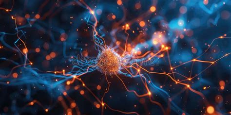 Digital Representation Of A Network With Glowing Nodes And Connections