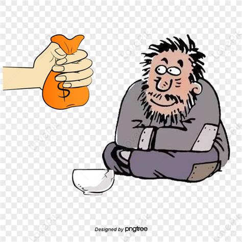 자선 거지 일러스트웃고아니남자 Png 일러스트 무료 다운로드 Lovepik
