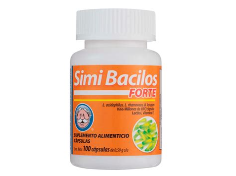 Lactobacilos Forte Simibacilos 100 Capsulas Farmacias Similares