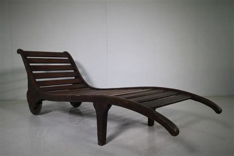 Heals Of London 1930s Teak Sun Lounger Labelled