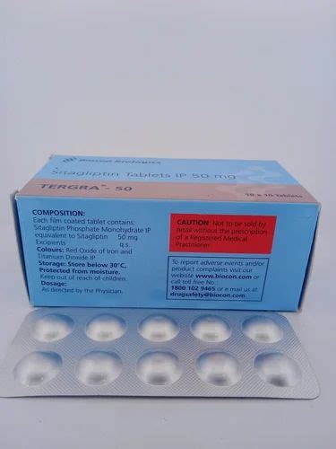 Tergra 50mg Sitagliptin 50mg 10 Tablets At ₹ 110 Strip Sitagliptin Tablet In Nagpur Id