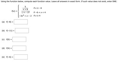 Solved Using The Function Below Compute Each Function Chegg