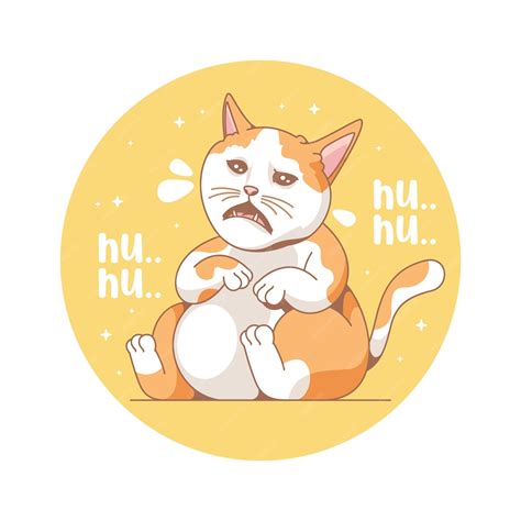 Premium Vector Cute Cat Cartoon Meme 24