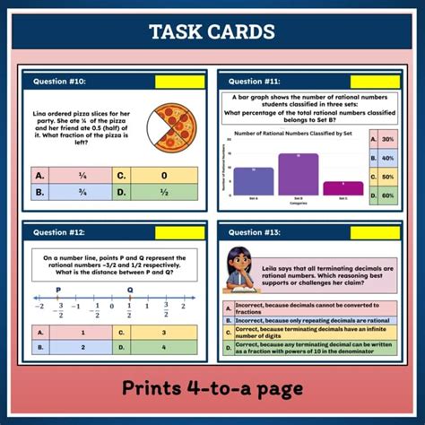 Task Card Teks Math 7 2a Sets And Subsets Of Rational Numbers By Markimatics