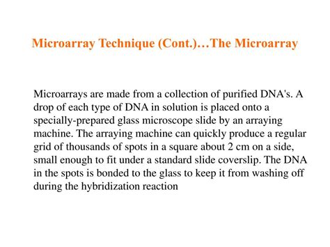 Ppt Statistical Analysis Of Dna Microarray Powerpoint Presentation
