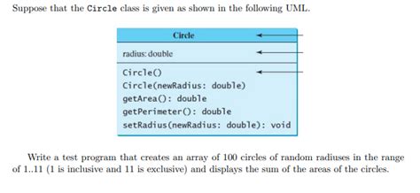 Suppose That The Circle Class Is Given As Shown In Chegg Com