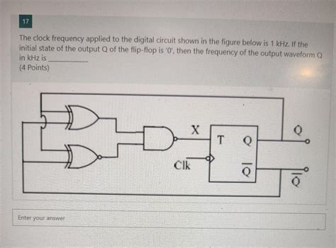Solved The Clock Frequency Applied To The Digital Circuit Chegg