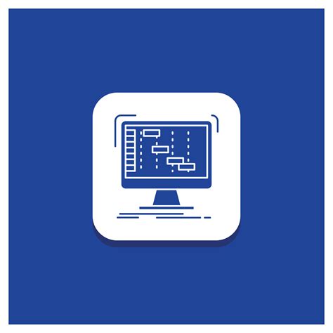 Blue Round Button For Ableton Application Daw Digital Sequencer Glyph Icon 12965594 Vector