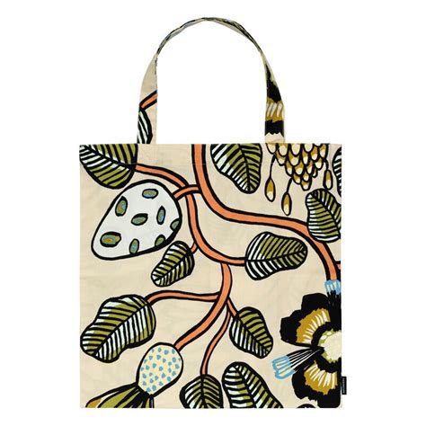 Marimekko Tiara Kassi Hiekka Lämmin Oranssi Vihreä Finnish