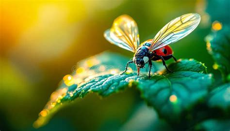 Ladybug In Sunlight A Breathtaking Macro Photograph Of A Ladybug With