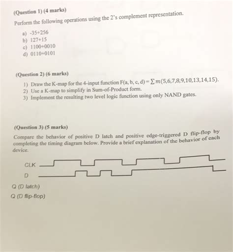 Solved Perform The Following Operations Using The 2s