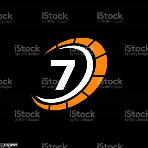 편지 에 스포츠 자동차 로고 7 속도 개념 자동차 서비스 자동차 자동차 템플릿 속도계 7 문자 로고 디자인자동차 수리 개념에